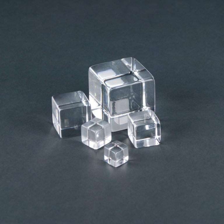 Clear Acrylic Tumbled Cube | Lustercraft Plastics